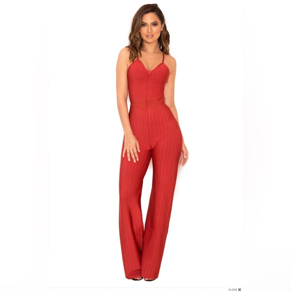 House of CB | Pants & Jumpsuits | House Of Cb The Devi Red Jumpsuit ...